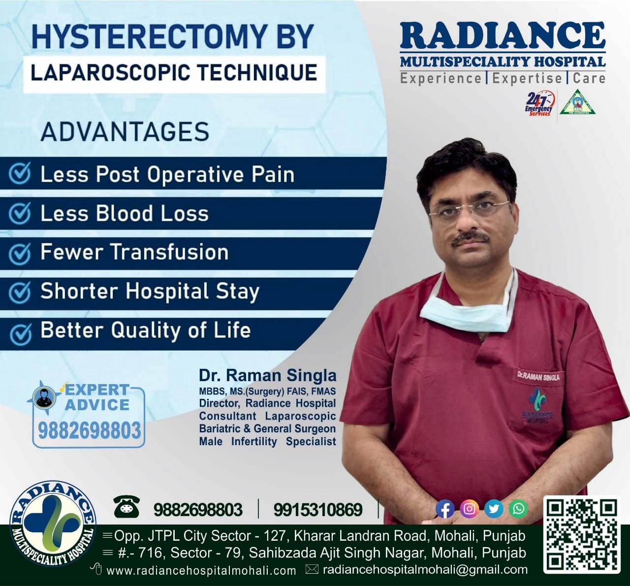 Mega Surgical Camp at Radiance Hospital Mohali